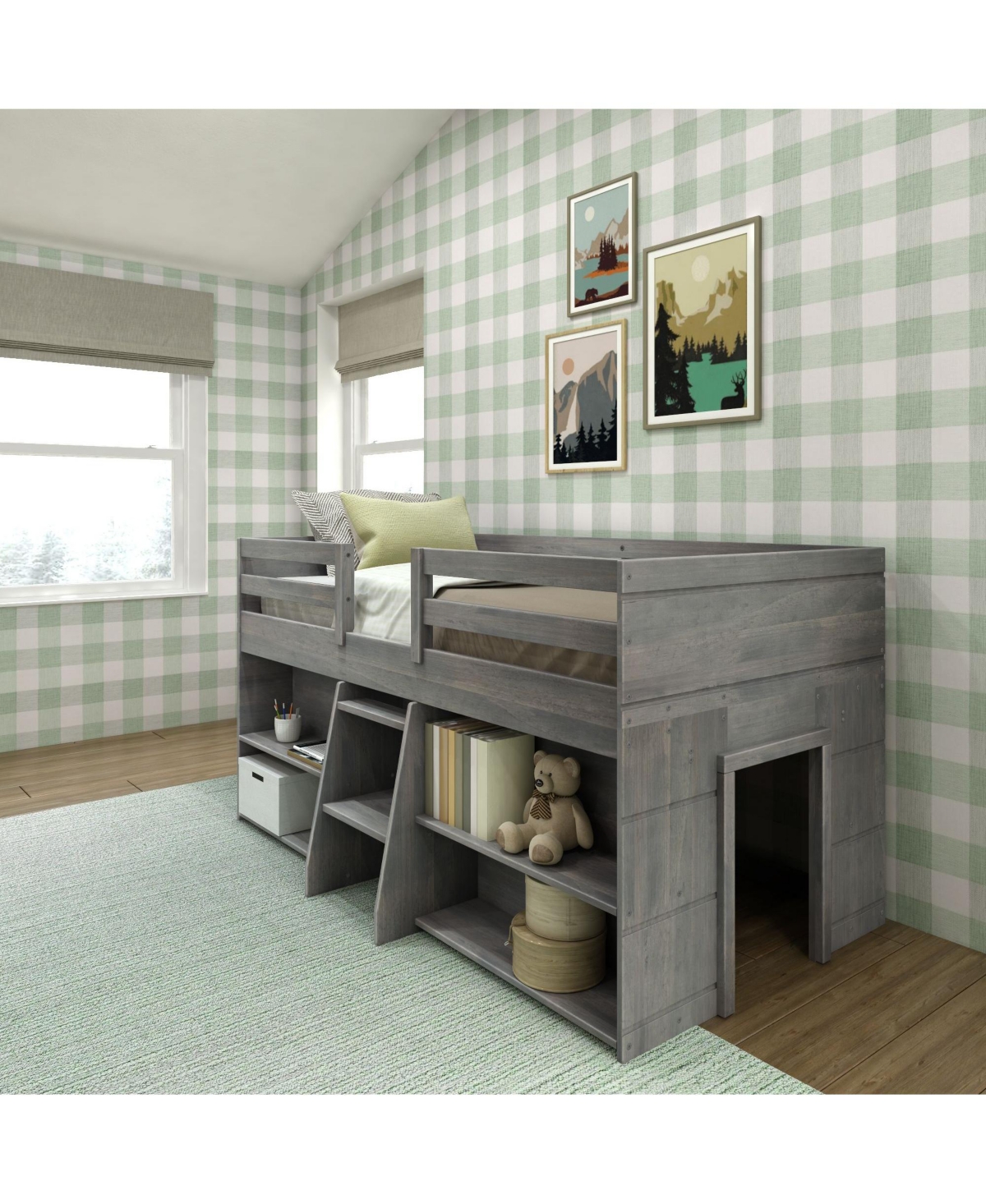 Click here for Max & Lily Solid Wood Modern Farmhouse Low Loft Be... prices