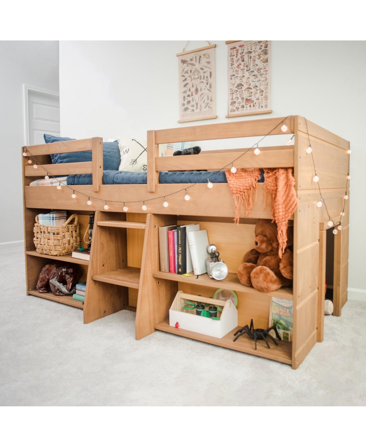 Click here for Max & Lily Solid Wood Modern Farmhouse Low Loft Be... prices