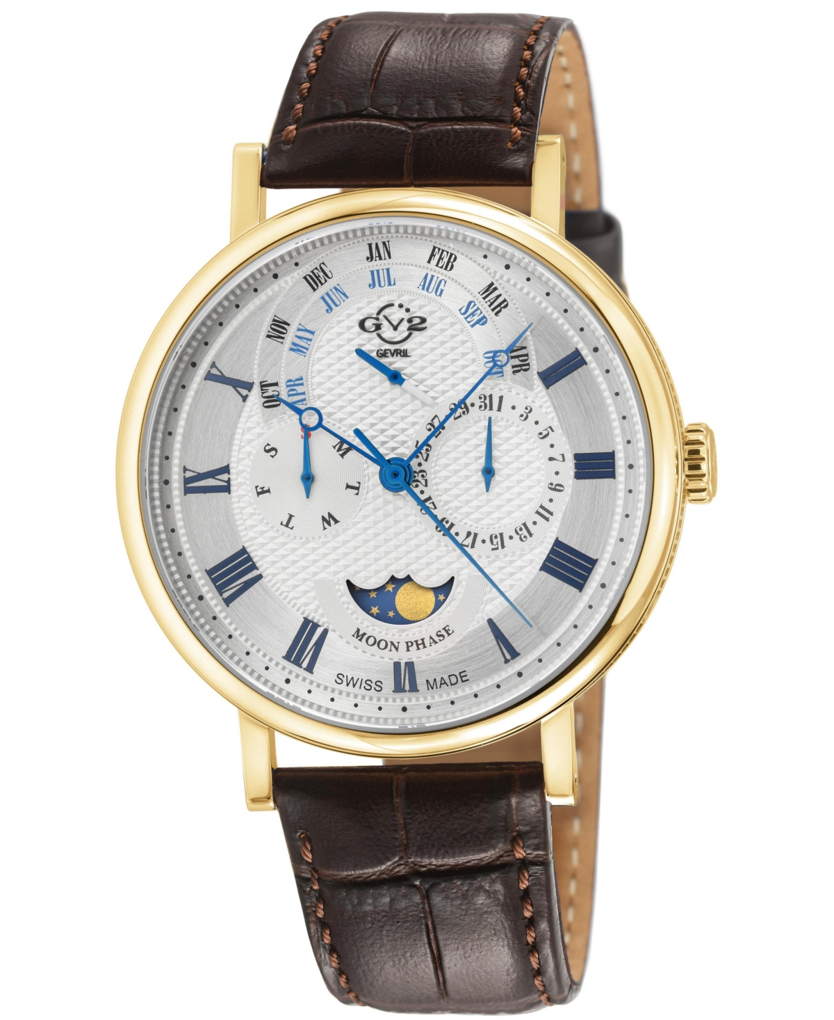 Click here for GV2 by Gevril Mens Maestro Swiss Quartz Italian Le... prices