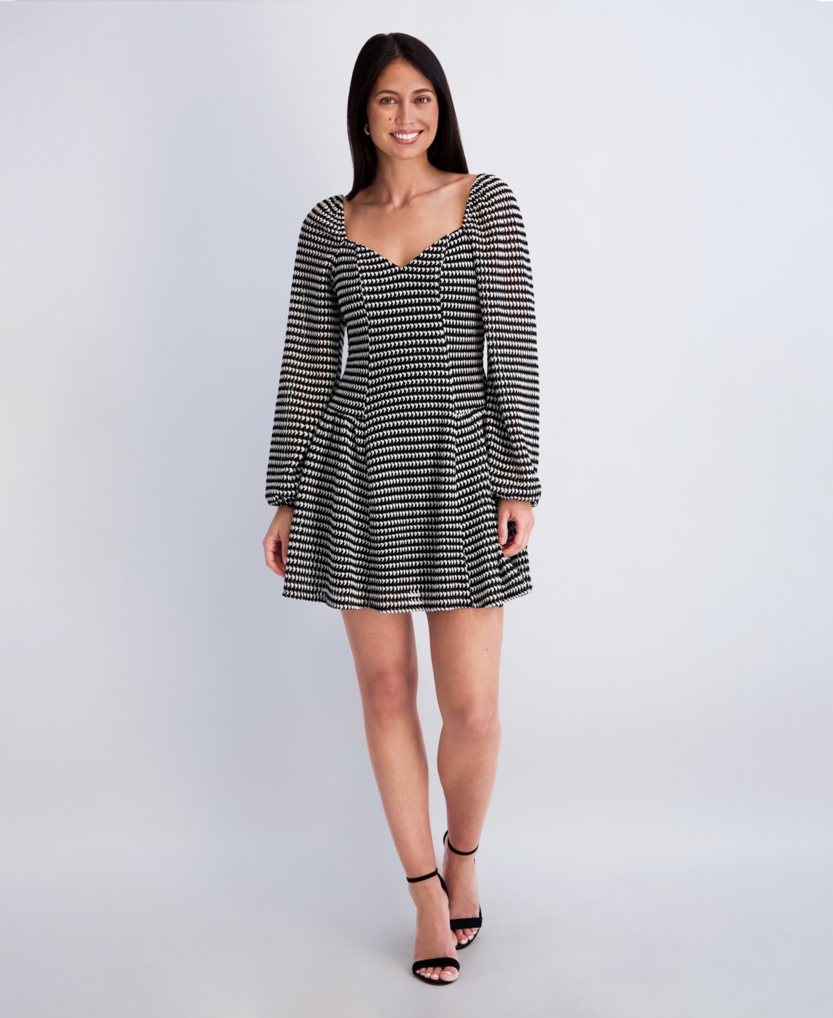 Click here for Kensie Womens Novelty Print Sweetheart Neck Dress... prices