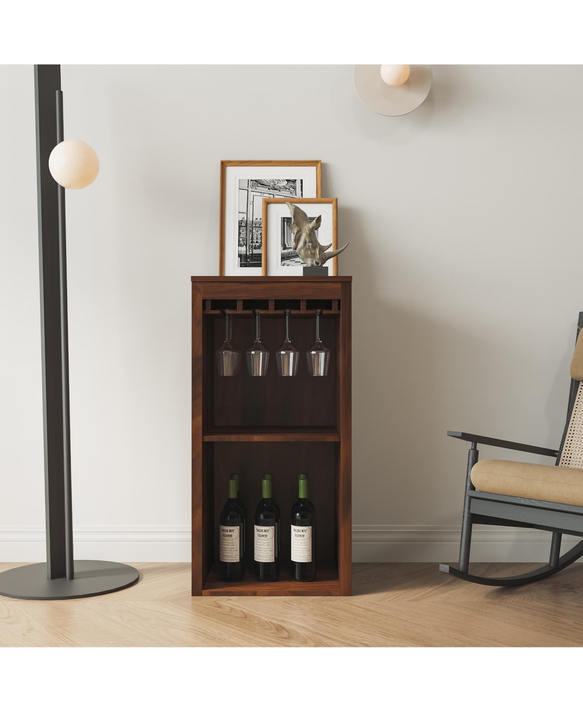 Click here for Flynama Modular Wine Bar Cabinet with Hutch and St... prices