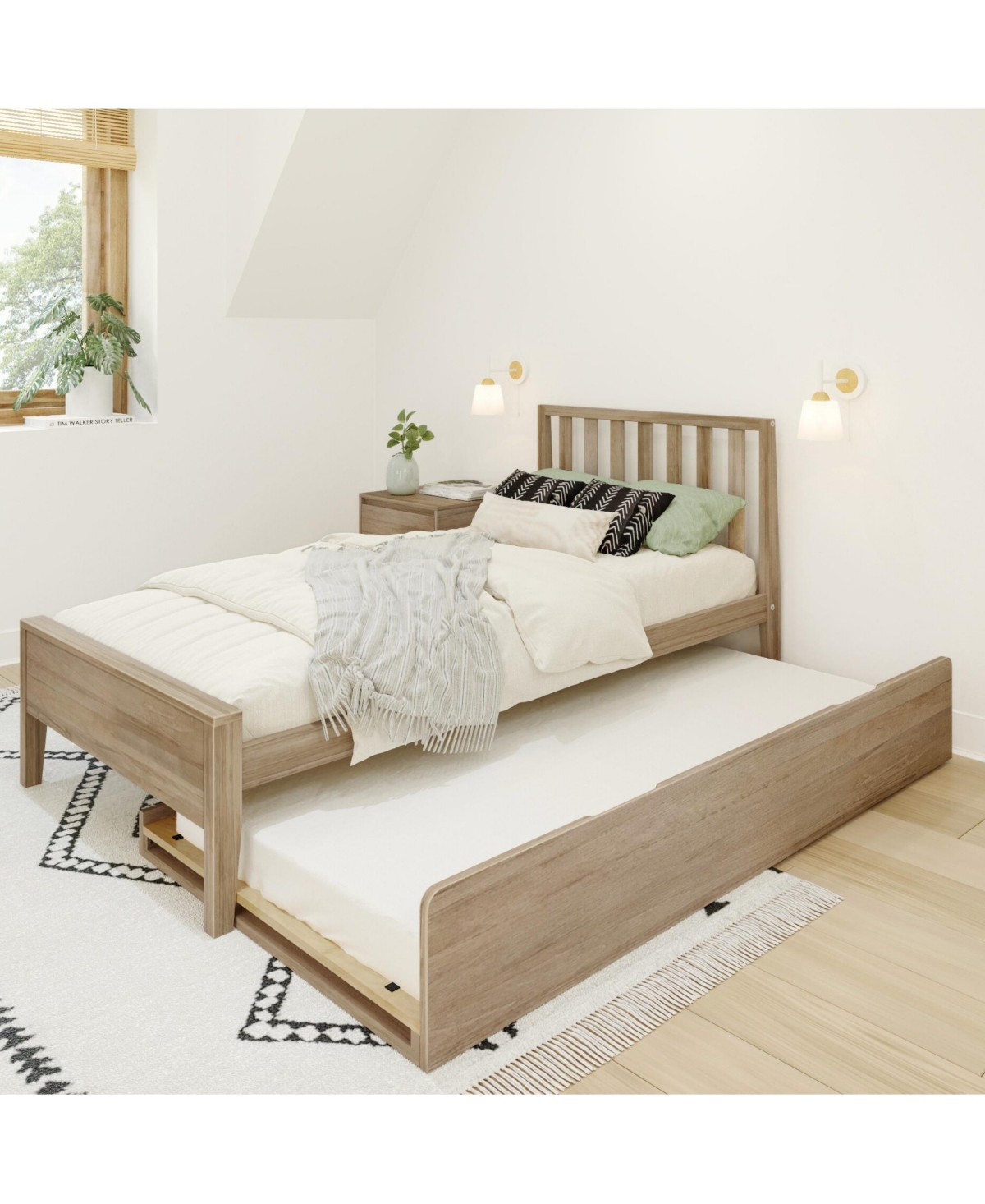 Click here for Max & Lily Scandinavian Twin-Size Bed with Twin-Si... prices
