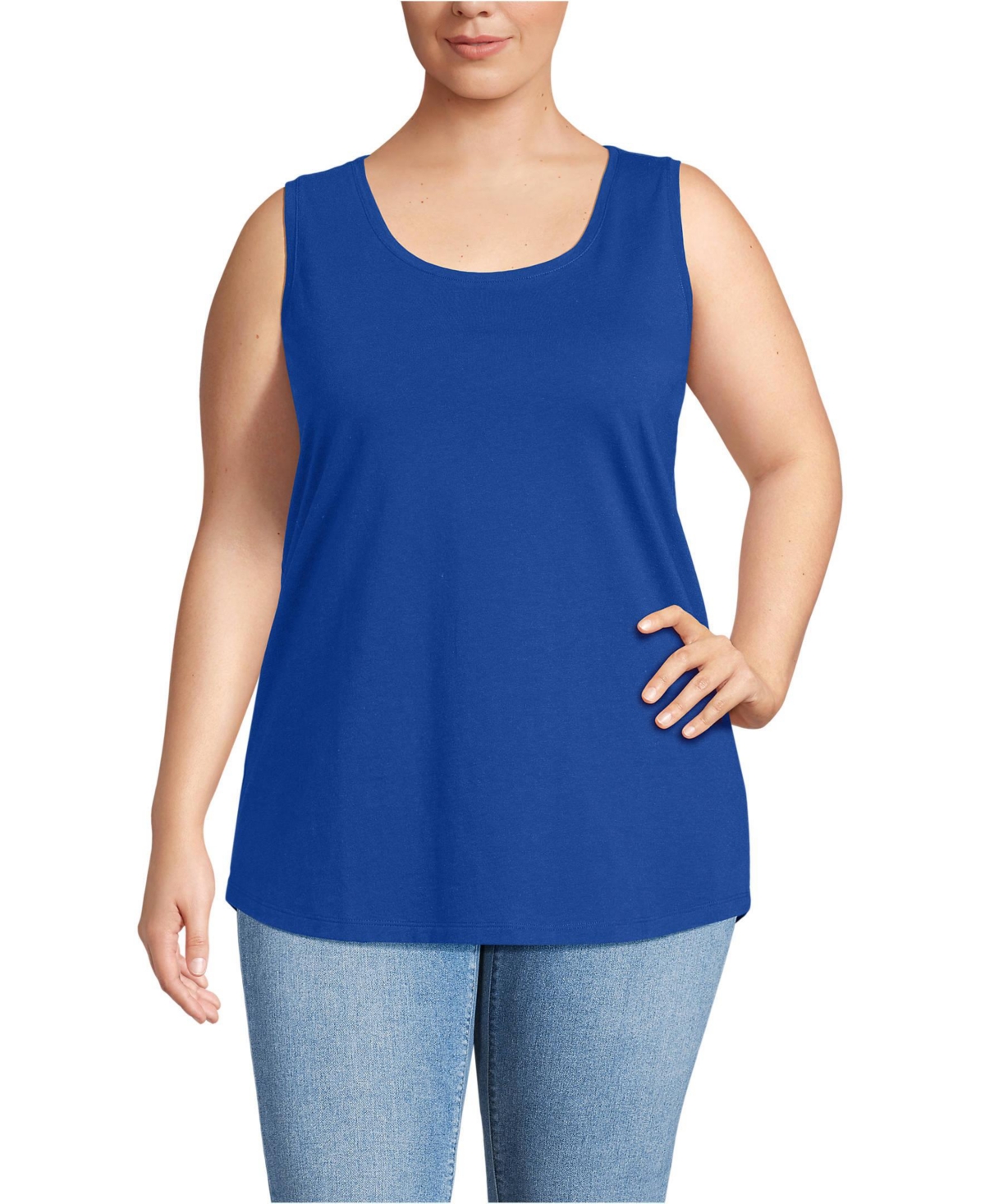 Click here for Lands End Womens Plus Size Supima Cotton Tunic Tan... prices