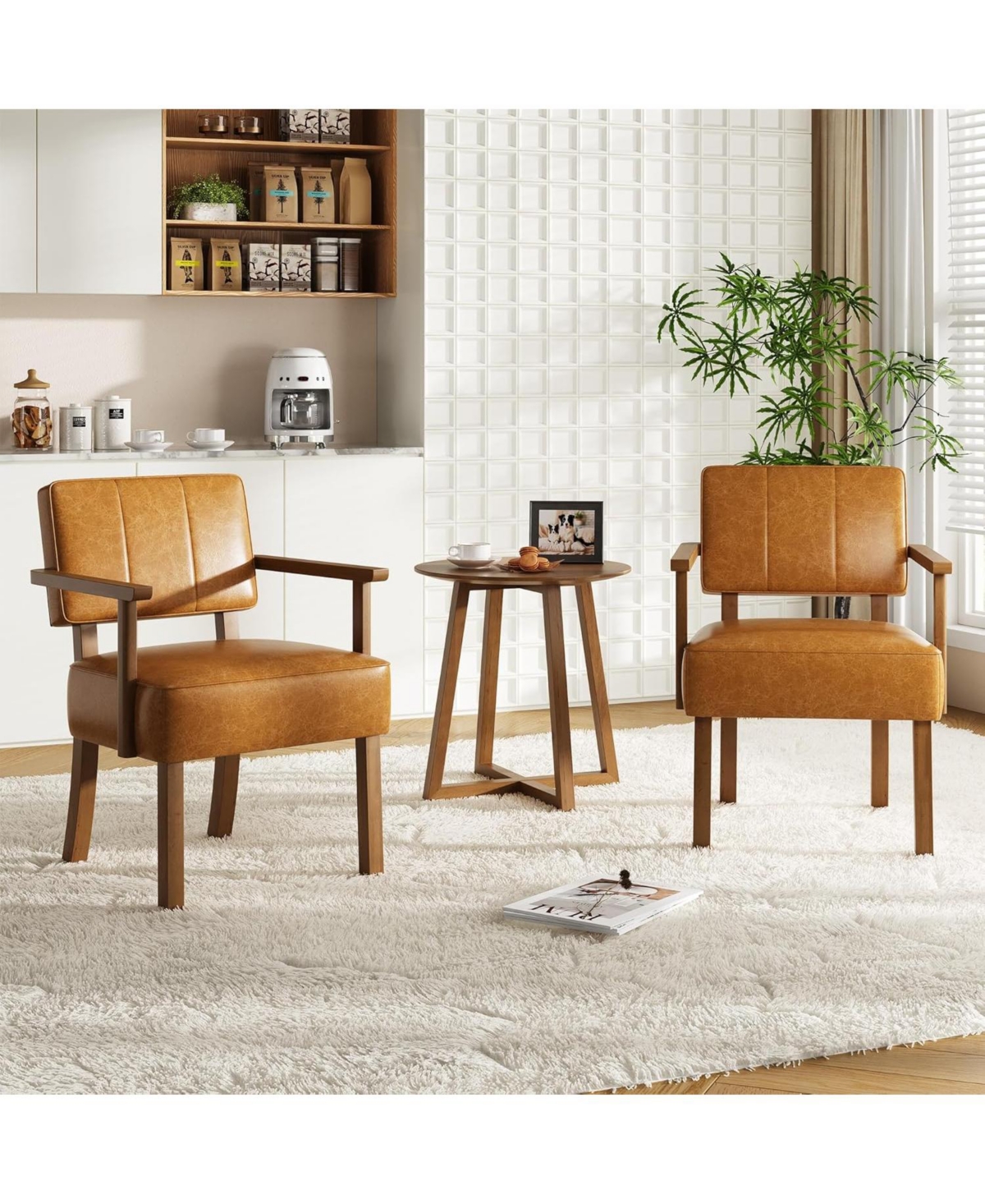 Click here for gaomon Set of 2 Mid Century Modern Accent Chairs... prices