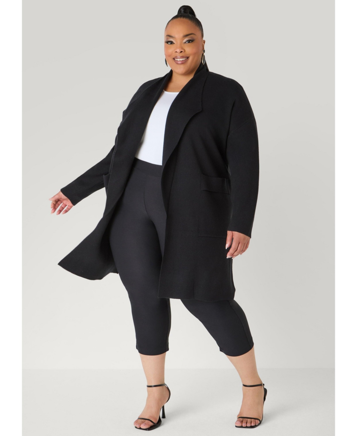 Click here for Ashley Stewart Womens Shawl Collar Cardigan prices