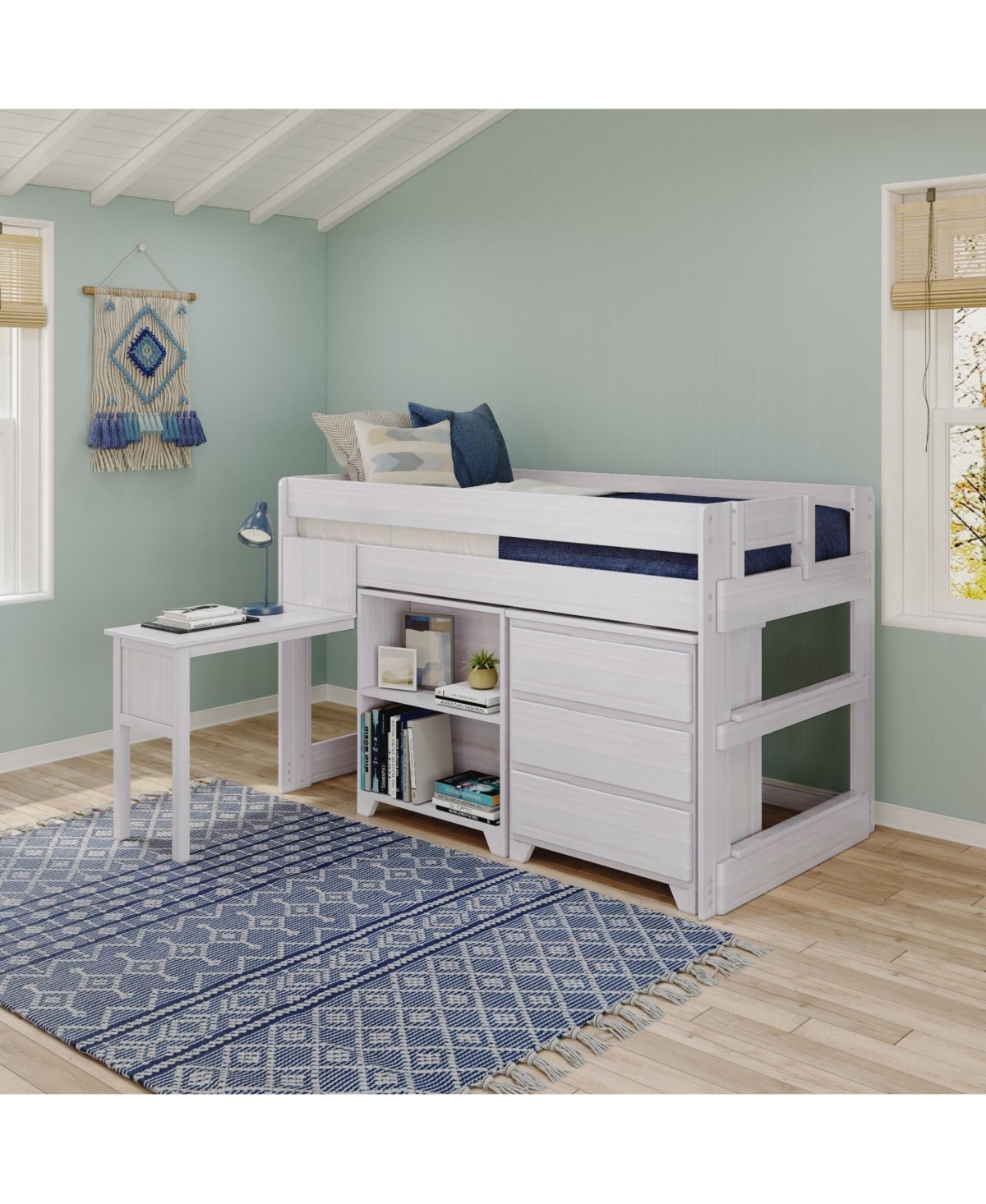Click here for Max & Lily Modern Farmhouse Low Loft Bed  Twin Bed... prices