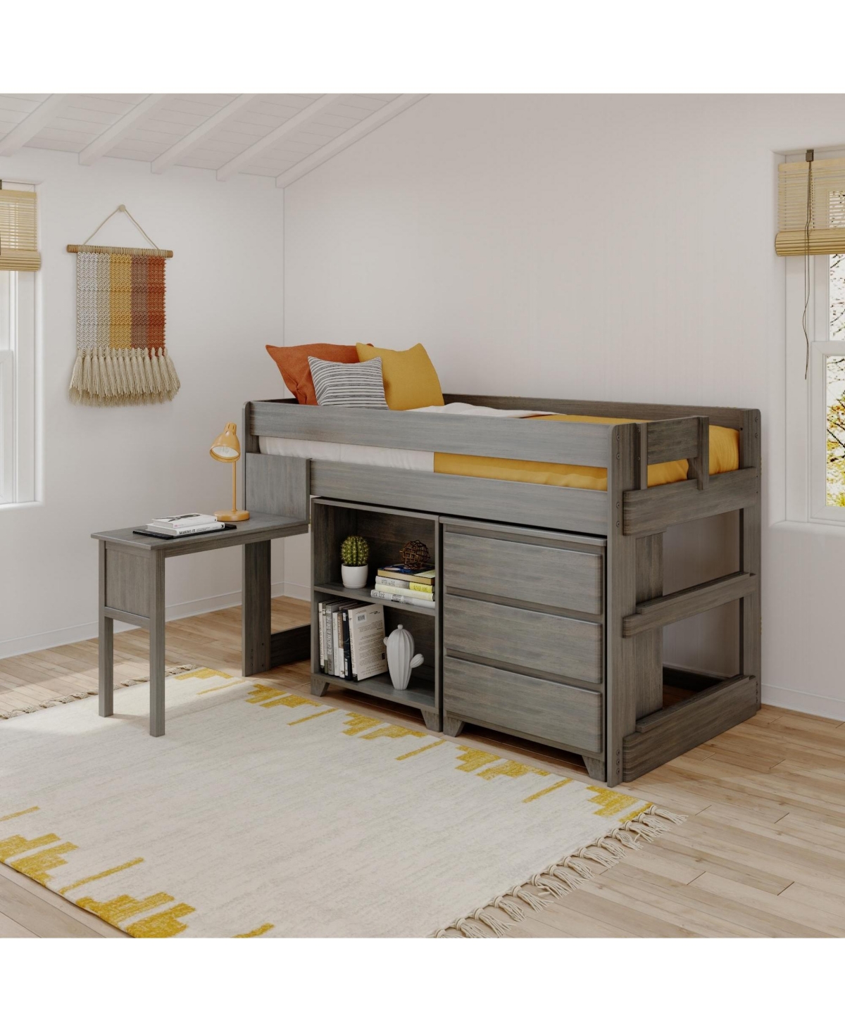 Click here for Max & Lily Modern Farmhouse Low Loft Bed  Twin Bed... prices