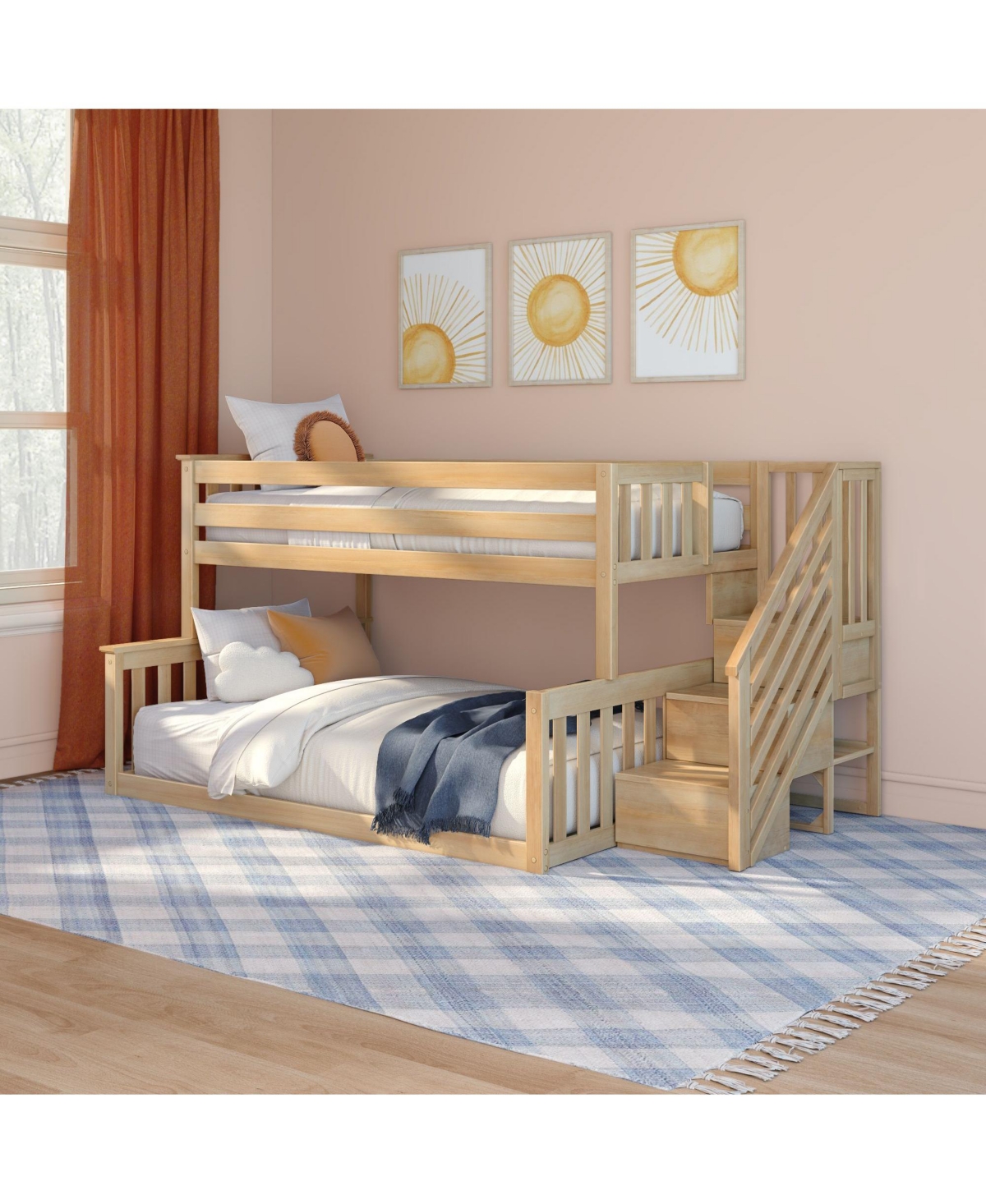 Click here for Max & Lily Wooden over Full Low Bunk Bed for Kids... prices