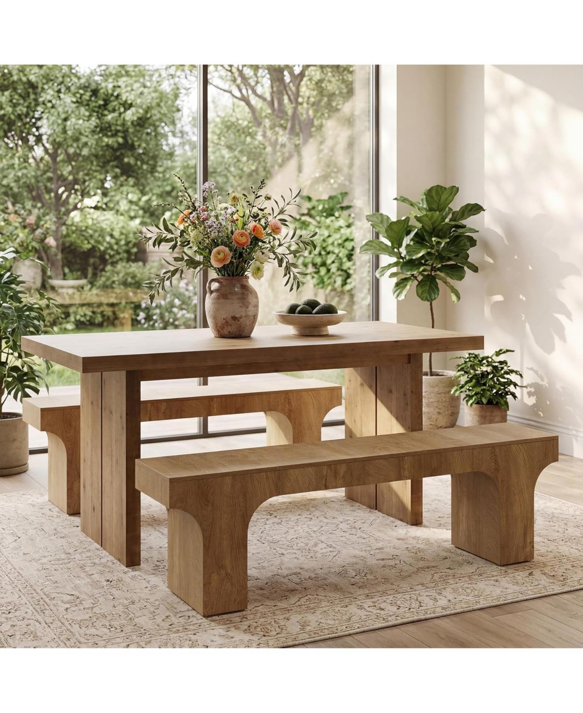 Click here for Tribesigns 63 Wood Bench  Long Dining Bench with S... prices