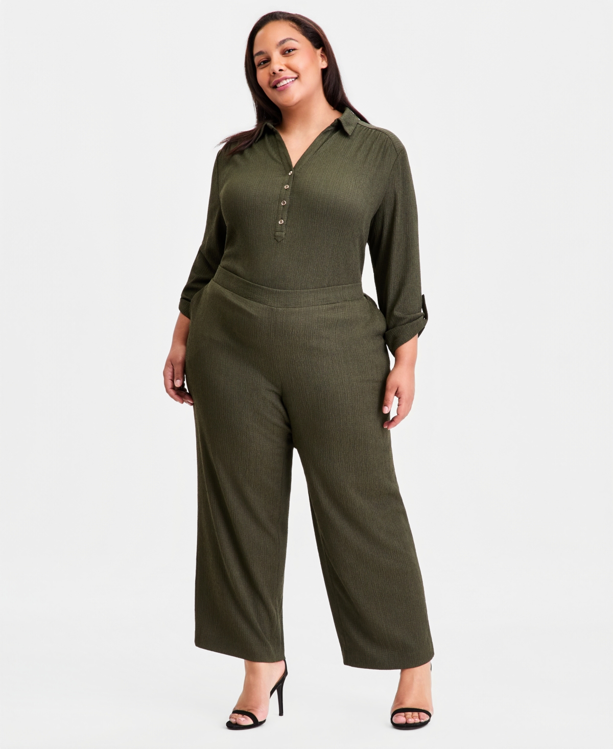 Click here for Anne Klein Essentials Plus Size Pull-On Pants - Da... prices