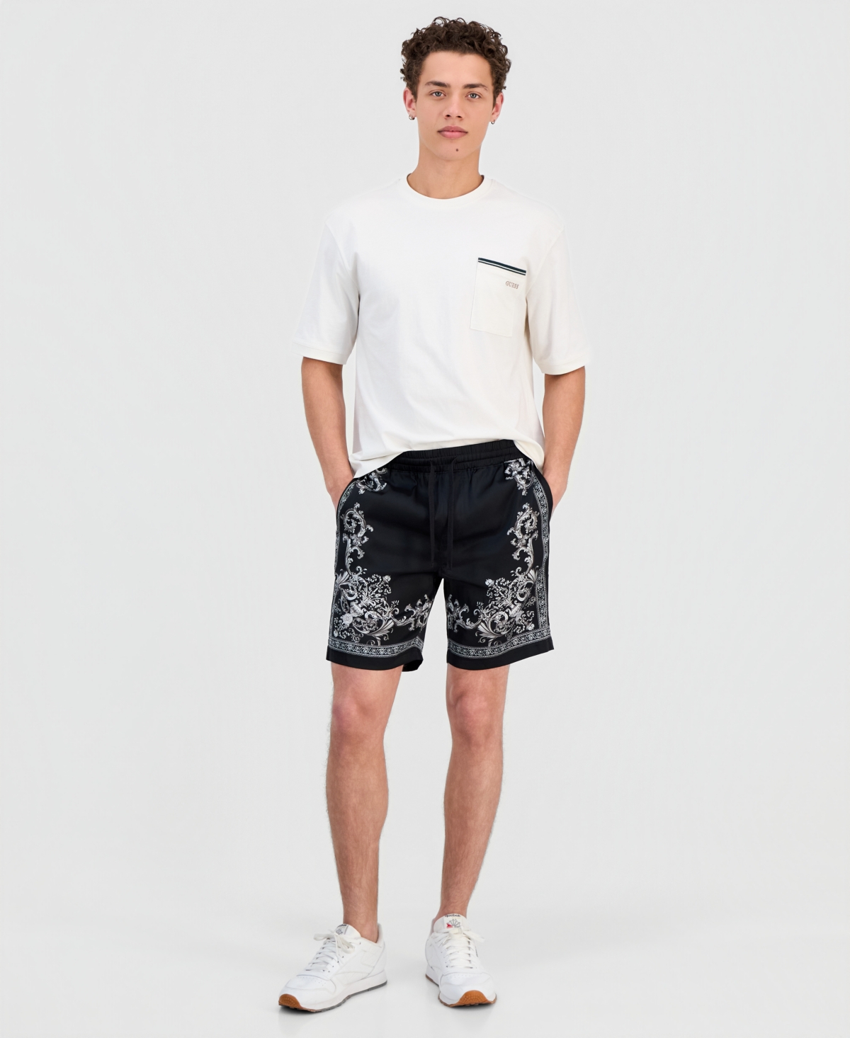 Click here for Guess Mens Regal Medallion Charm Shorts - REGAL ME... prices