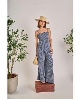 Click here for Womens Striped Long Top Wide Leg Pants prices