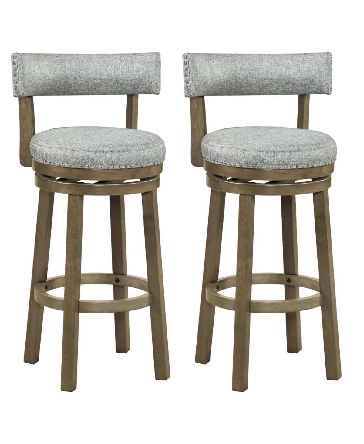 Click here for Slickblue Linen Fabric Swivel Bar Stools Set of 2... prices
