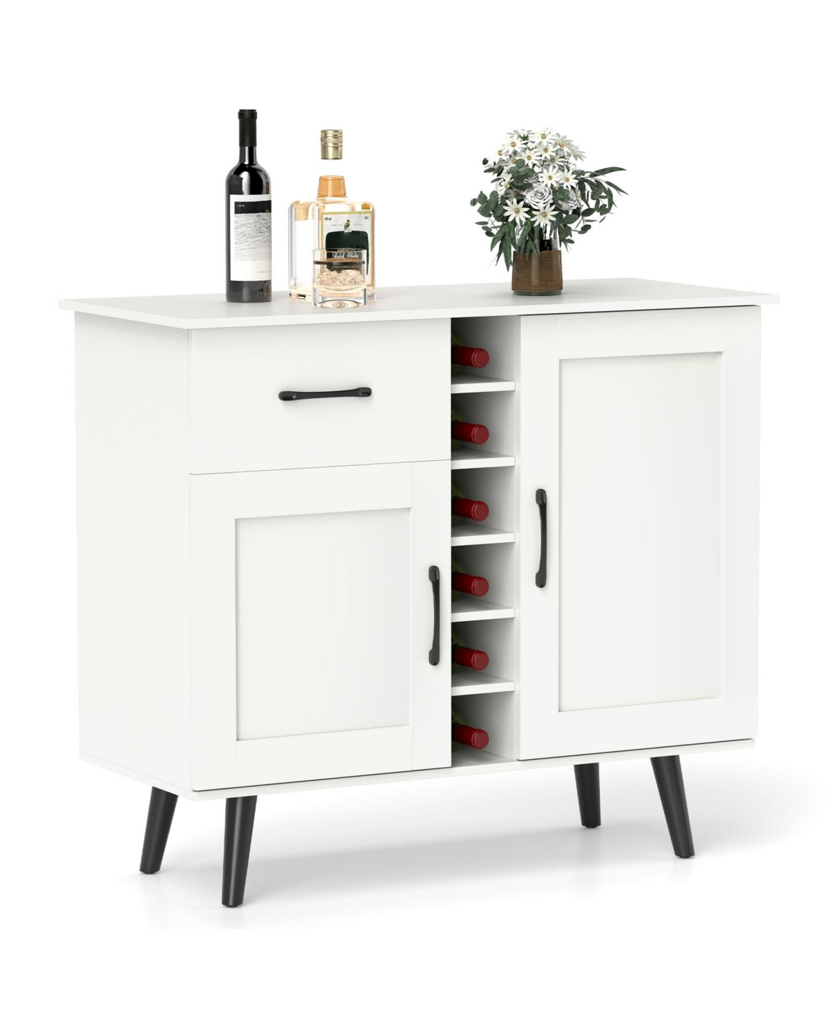 Click here for Slickblue Wine Buffet Cabinet with Built In 6 Bott... prices