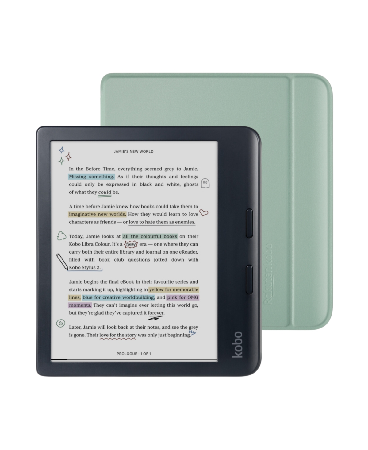 Click here for Kobo Libra 32GB Colour eReader with Garden Basic S... prices