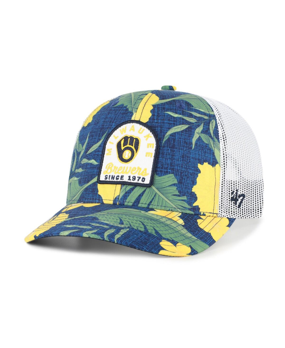 Click here for 47 Brand Mens Navy Milwaukee Brewers Beachside Adj... prices