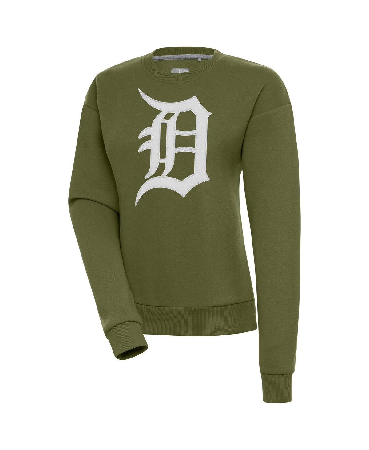 Click here for Antigua Womens Olive Detroit Tigers Victory Pullov... prices