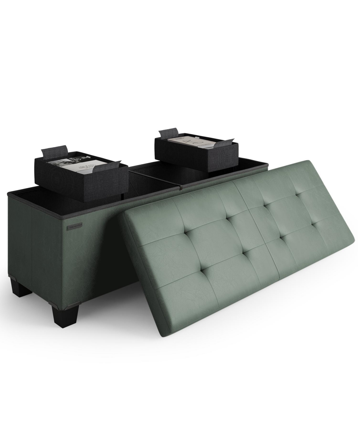 Click here for Nestl 43 Inch Leatherette or Fabric Finish Ottoman... prices