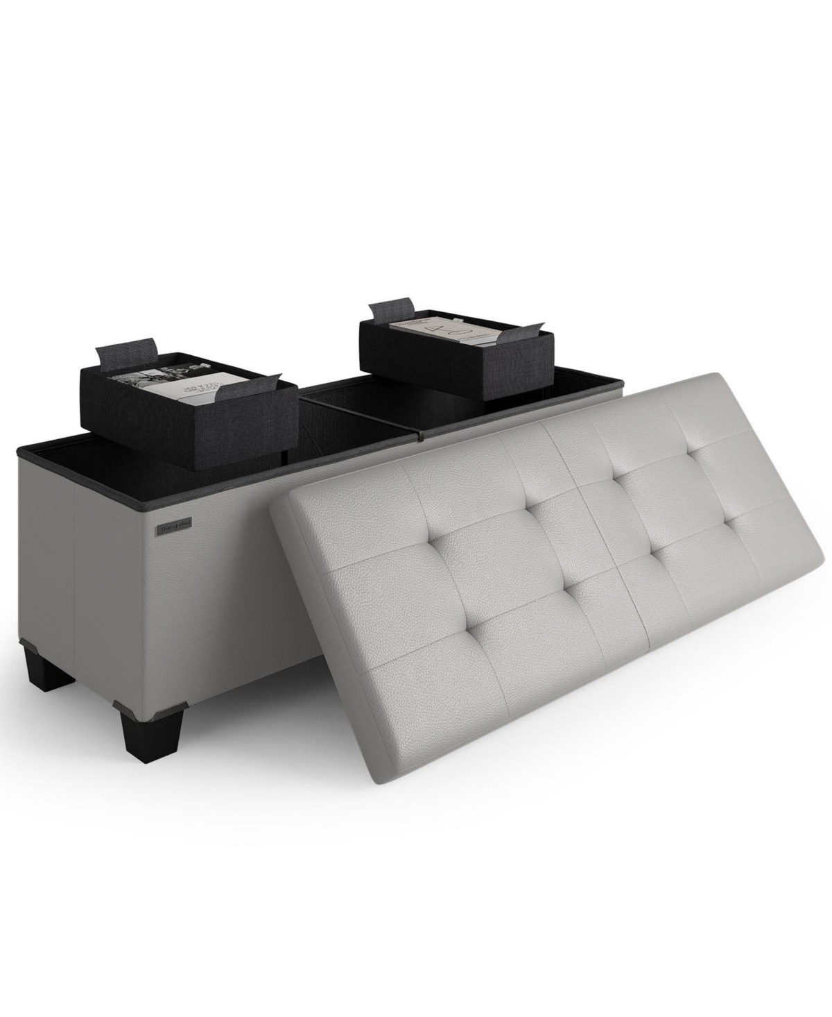 Click here for Nestl 43 Inch Leatherette or Fabric Finish Ottoman... prices