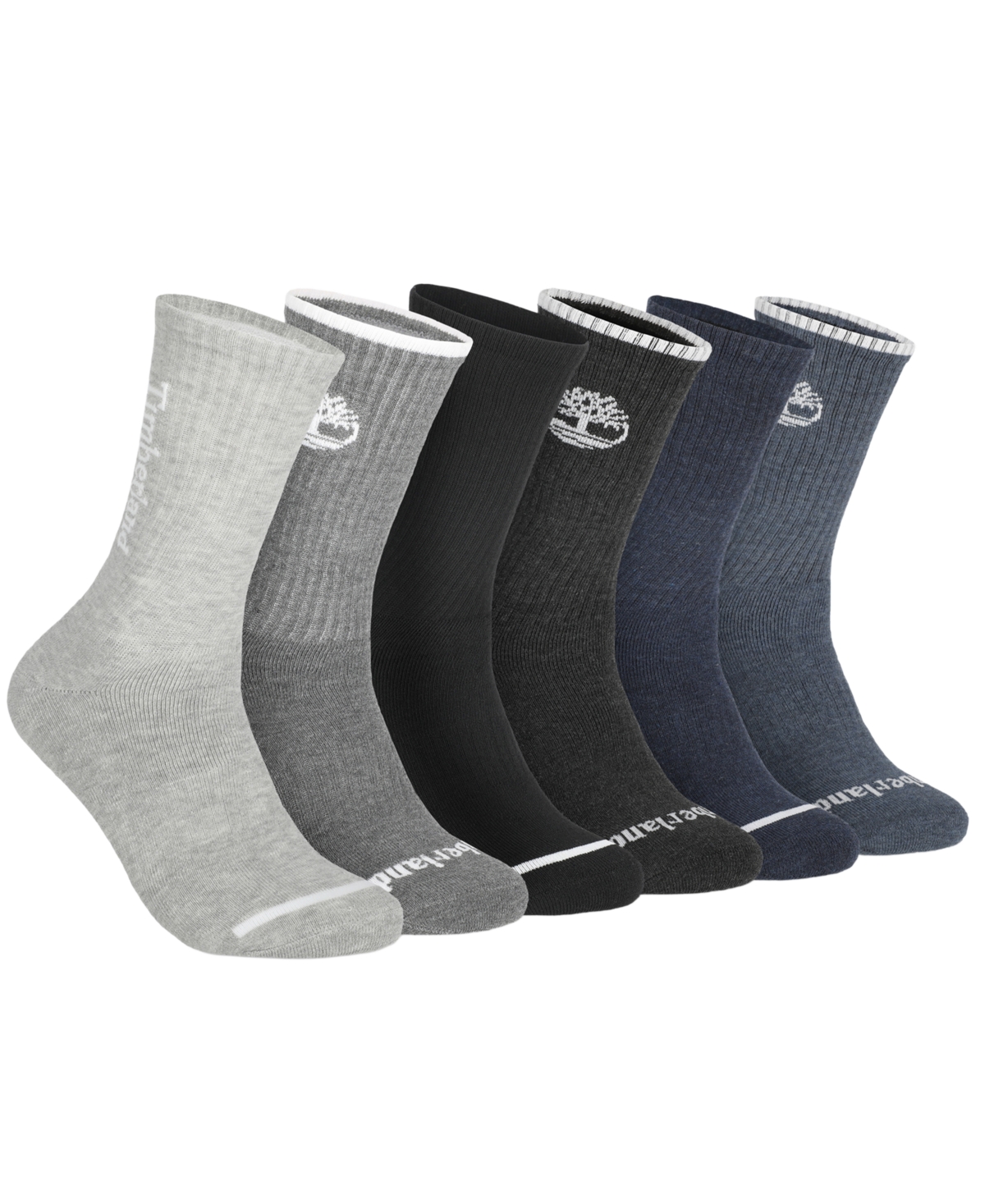 Click here for Timberland Mens 6-Pack Millboro Tree Logo Crew Soc... prices