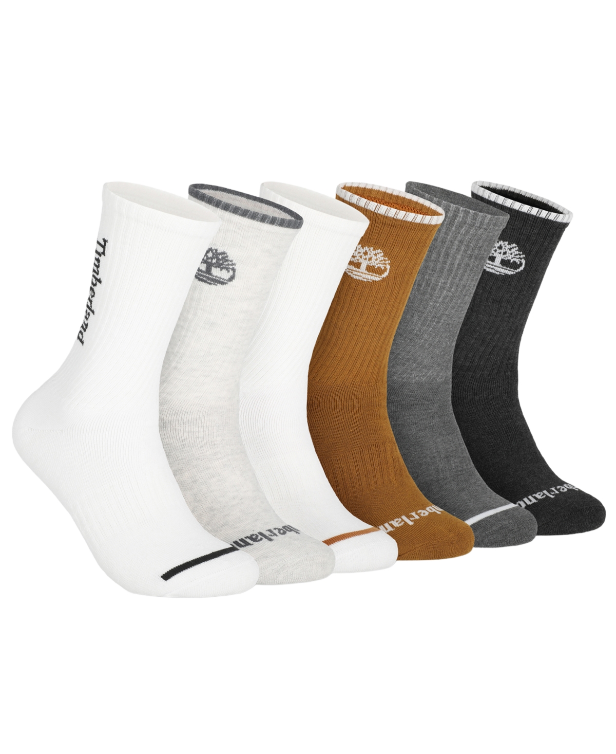 Click here for Timberland Mens 6-Pack Millboro Tree Logo Crew Soc... prices