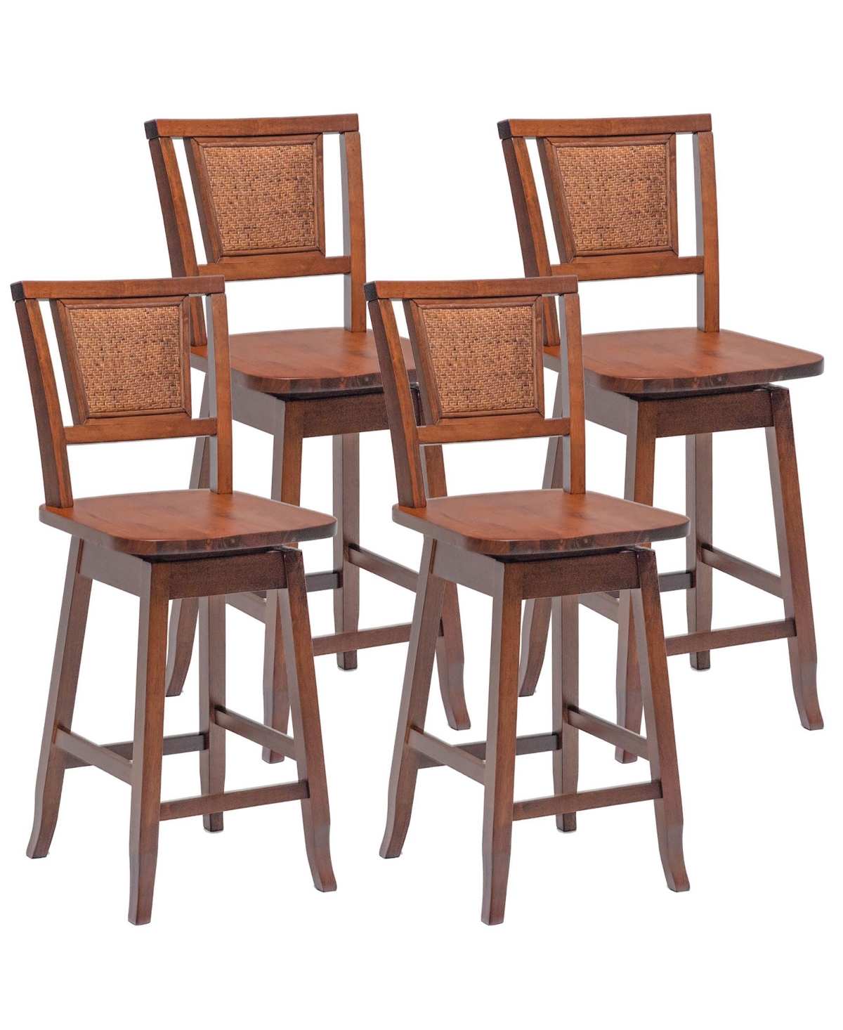 Click here for Set of 2 Swivel Bar Stools Counter Height Rubber W... prices