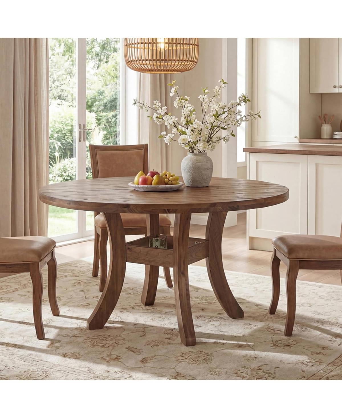Click here for Tribesigns 47 Solid Wood Round Dining Table for 4-... prices