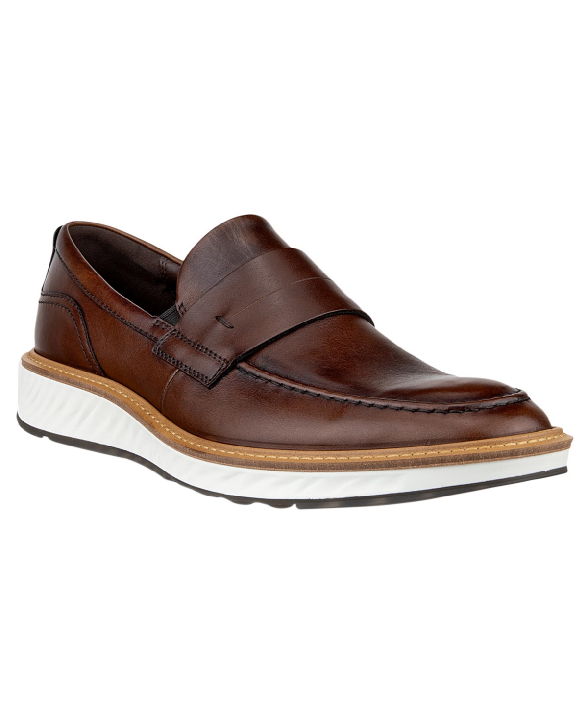 Click here for Ecco Mens St.1 Hybrid Plain Round Toe Shoe - Brown prices