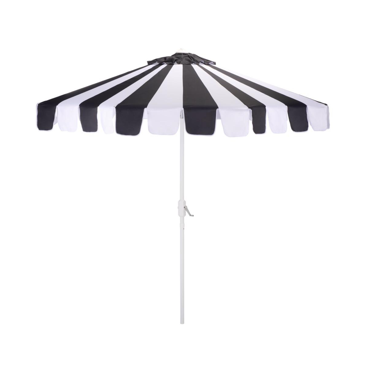 Click here for Augusta Home Mezze 9 Ft Crank Umbrella - Black/whi... prices