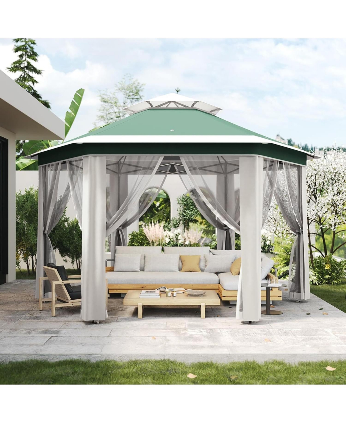 Click here for gaomon 13 x 13 Hexagonal Pop Up Gazebo Canopy Shel... prices