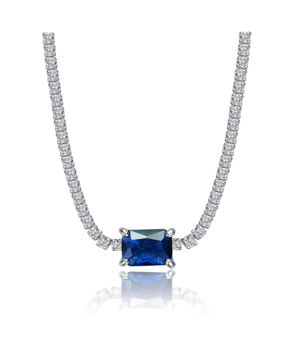 Click here for Genevive Sterling Silver White Gold Plated with Co... prices