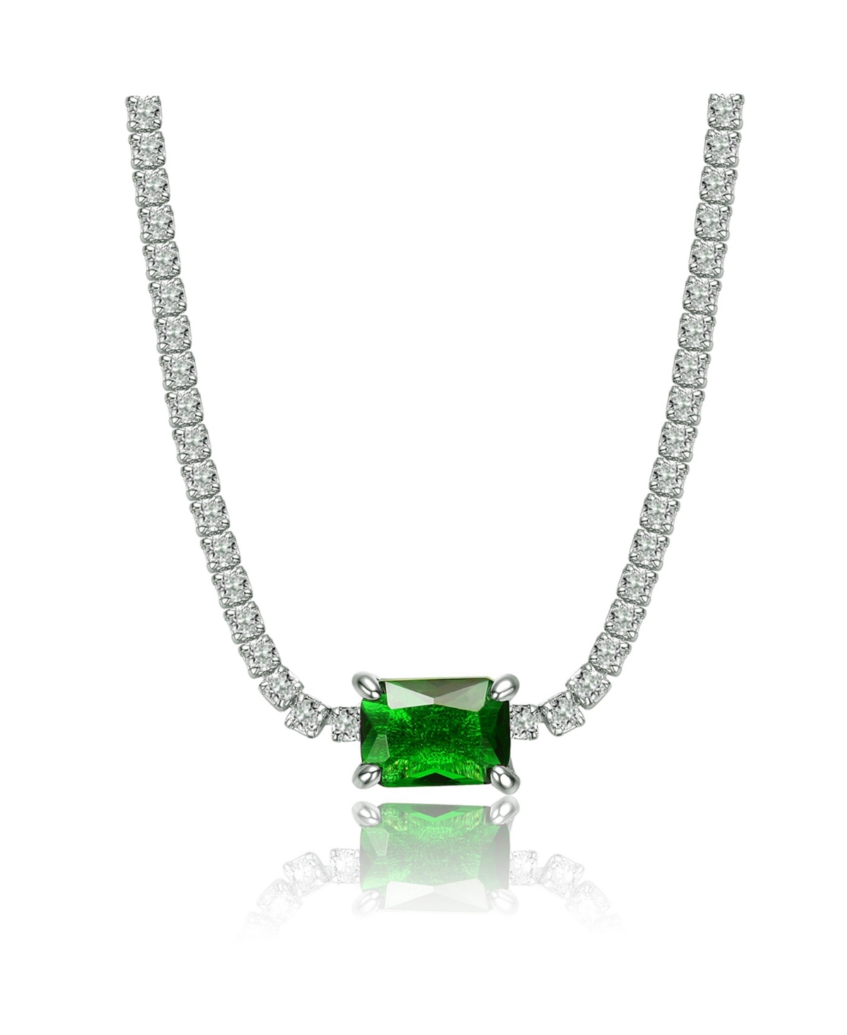 Click here for Genevive Sterling Silver White Gold Plated with Co... prices