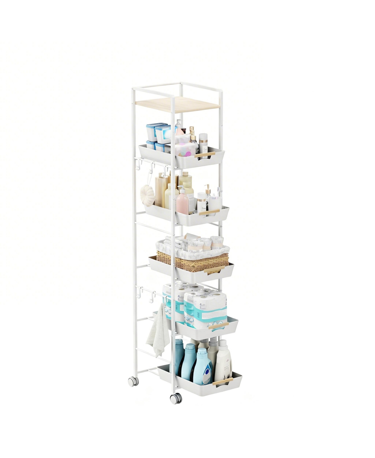 Click here for Yigii 6 Tier Storage Cart with Pull-out Drawers an... prices