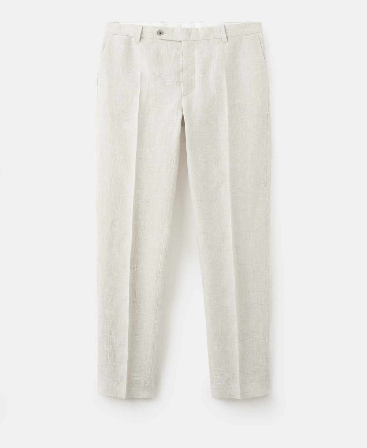 Click here for Mango Mens Regular-Fit Trousers - Ecru prices