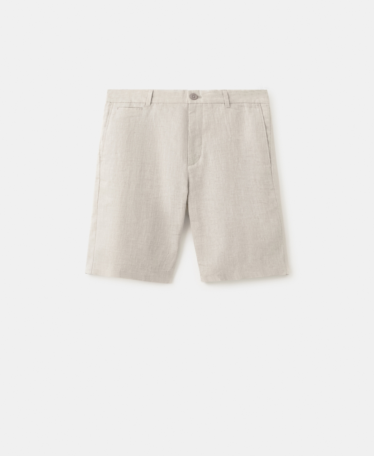 Click here for Mango Mens Slim-Fit 9.84 Bermuda Shorts - Ecru prices