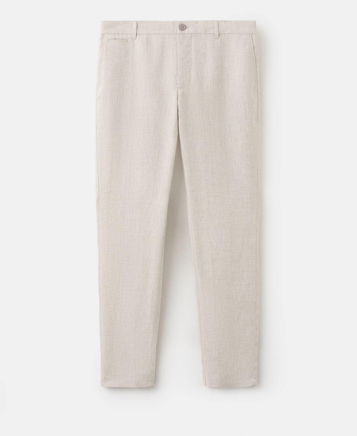 Click here for Mango Mens Slim-Fit Pants - Ecru prices
