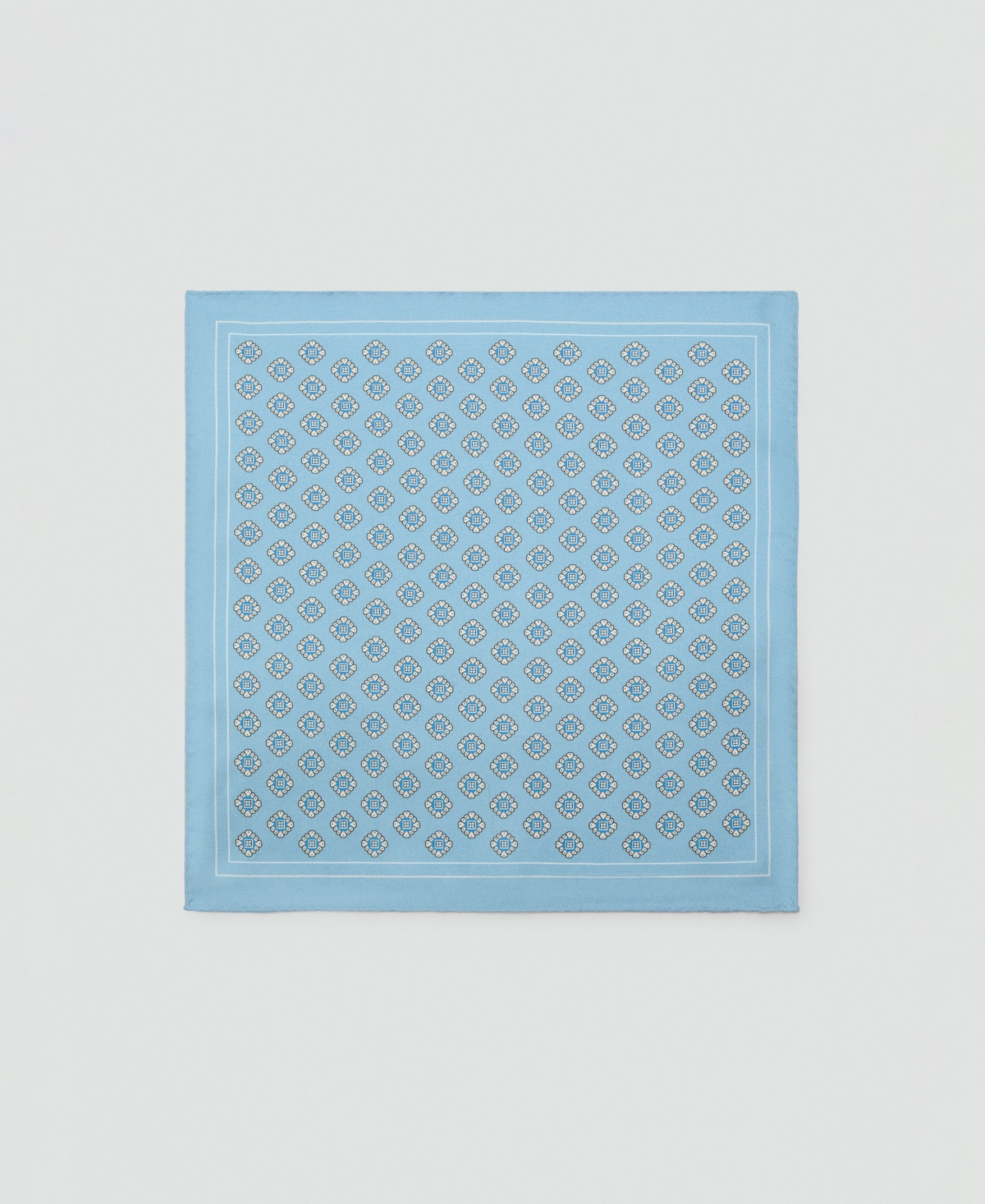 Click here for Mango Mens Printed Scarf - Sky Blue prices