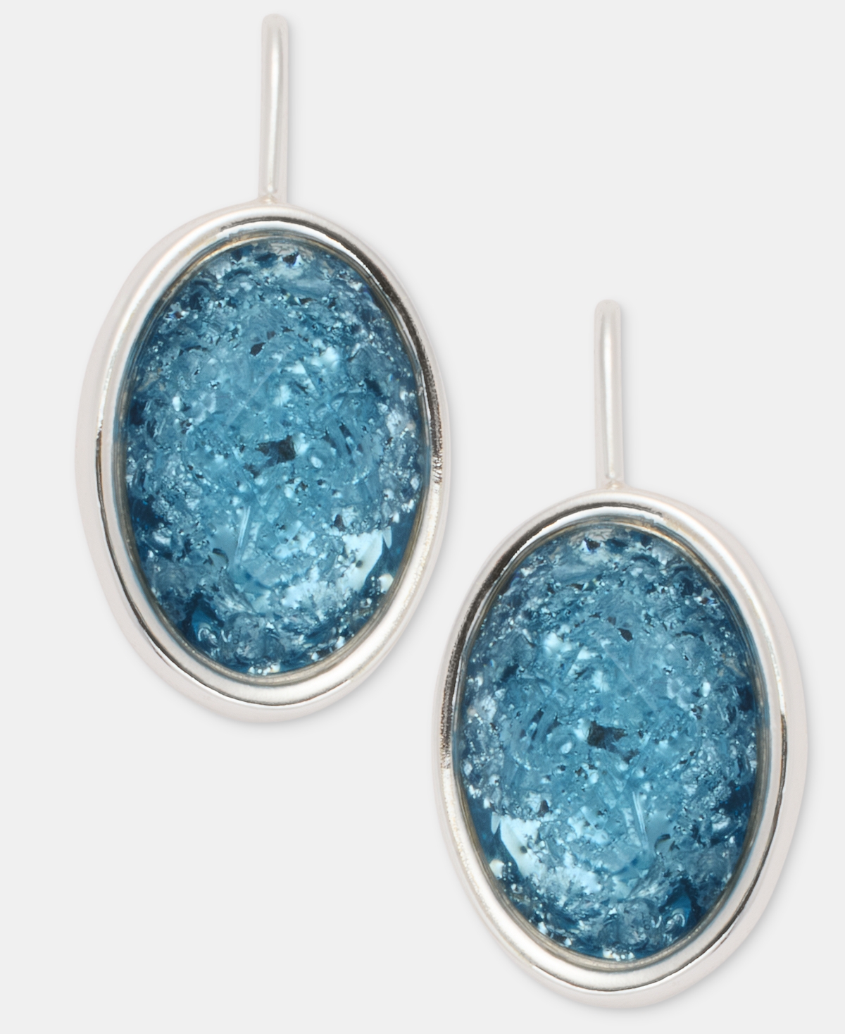 Click here for Anne Klein Silver-Tone Blue Stone Drop Earrings -... prices