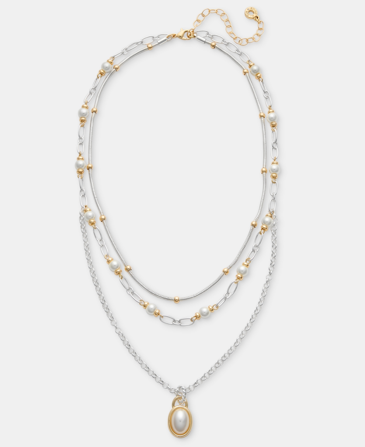 Click here for Anne Klein Two-Tone Chain Faux Imitation Pearl Mul... prices