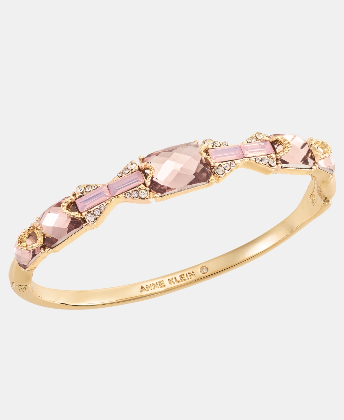 Click here for Anne Klein Gold-Tone Boxed Rose Baugette Stone Hin... prices
