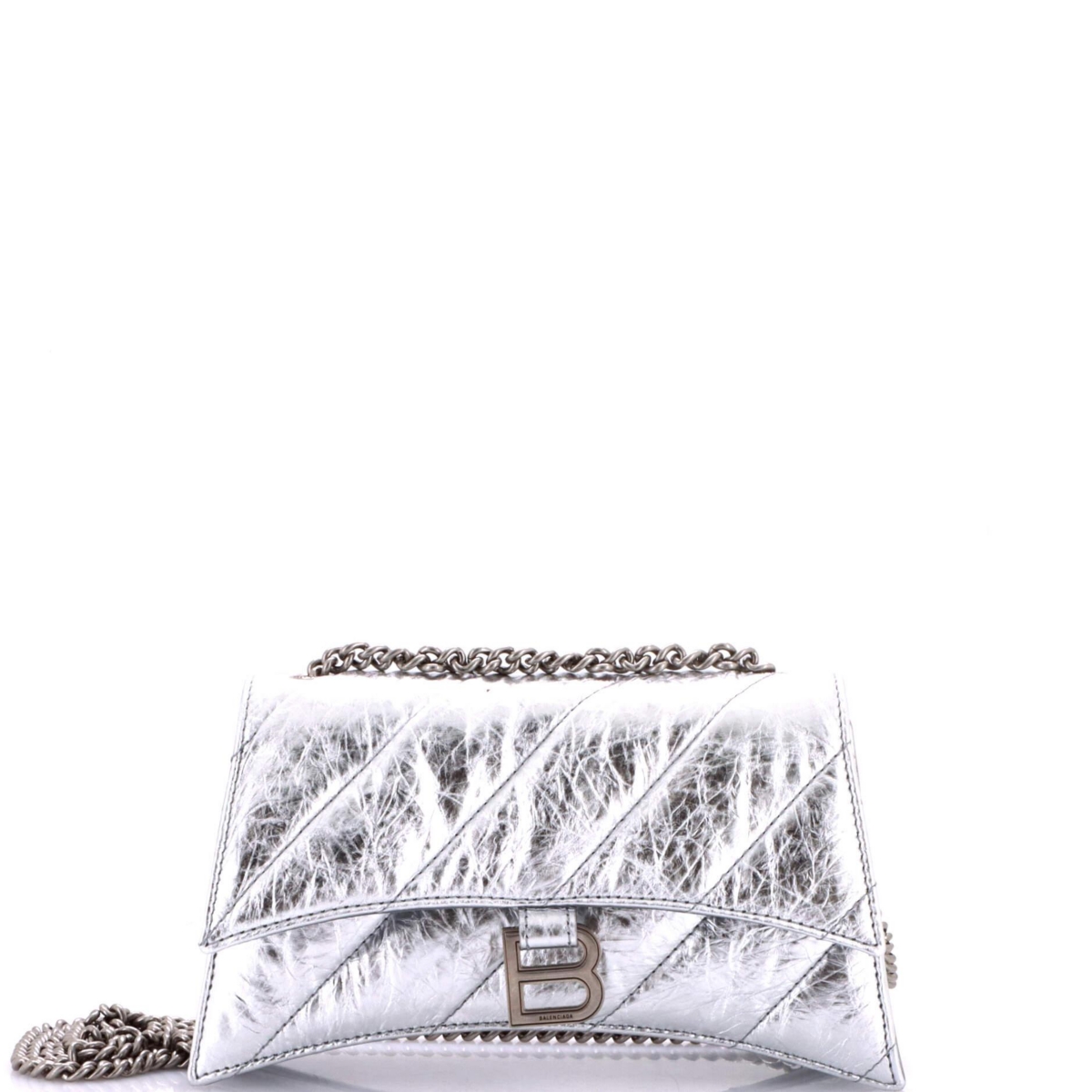 Click here for Pre-Owned Balenciaga Small Crush Chain Flap Bag Qu... prices