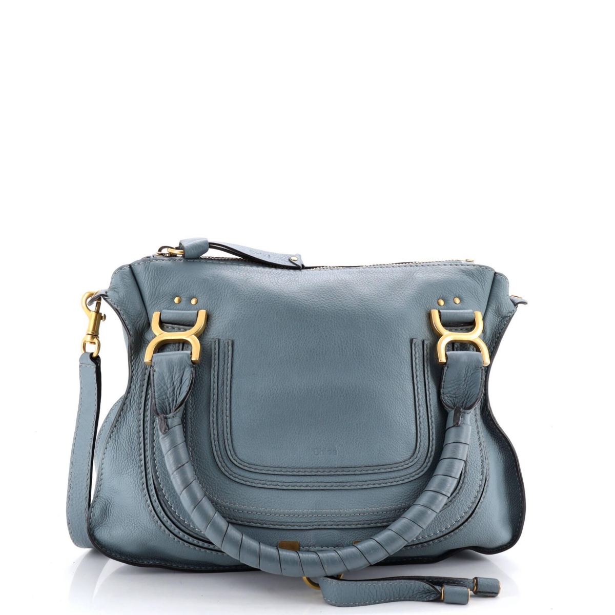 Click here for Pre-Owned Chloe Medium Marcie Satchel Leather - Bl... prices