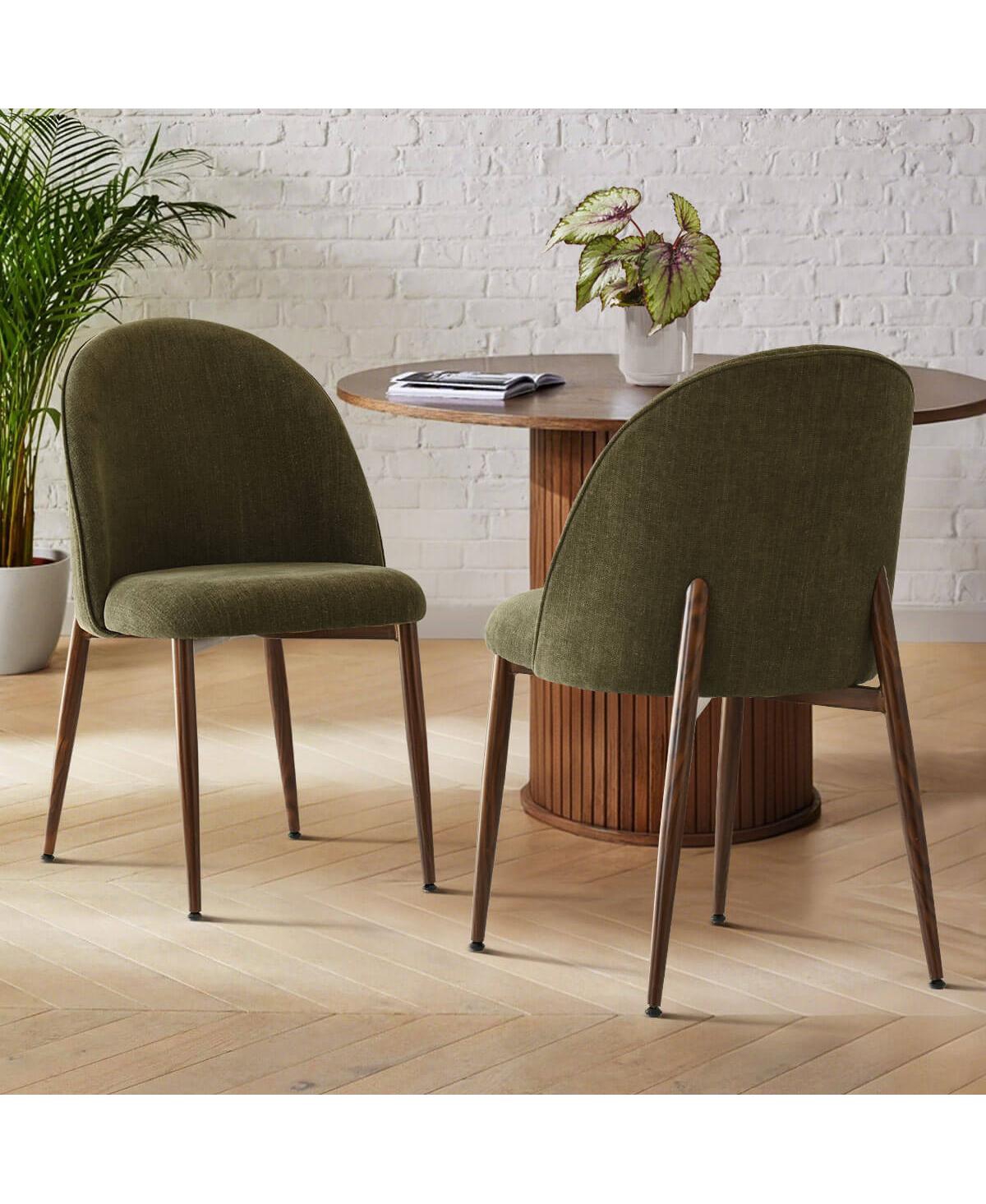 Click here for Maison Boucle Modern Fabric Dining Side Chairs Set... prices