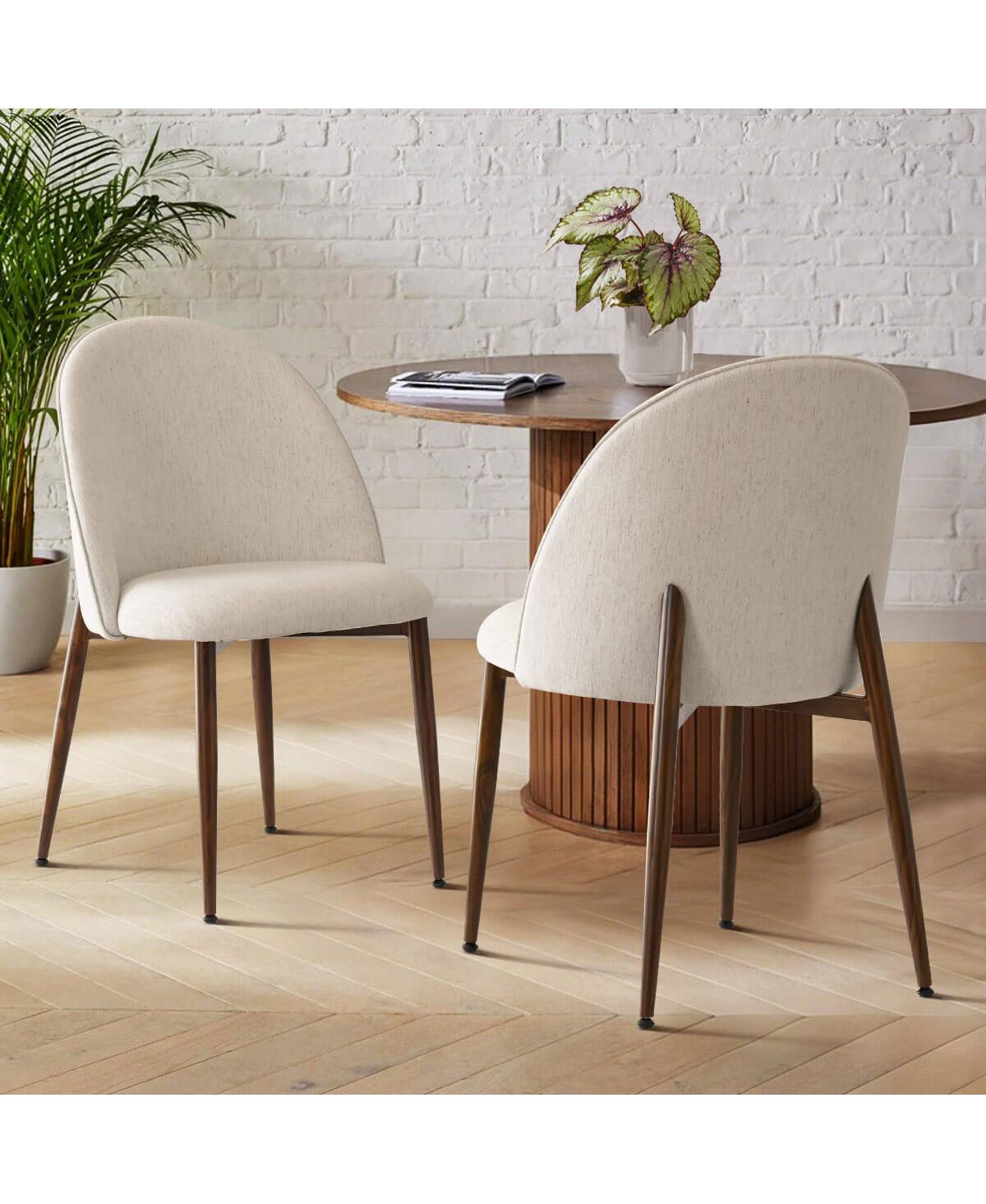 Click here for Maison Boucle Modern Fabric Dining Side Chairs Set... prices