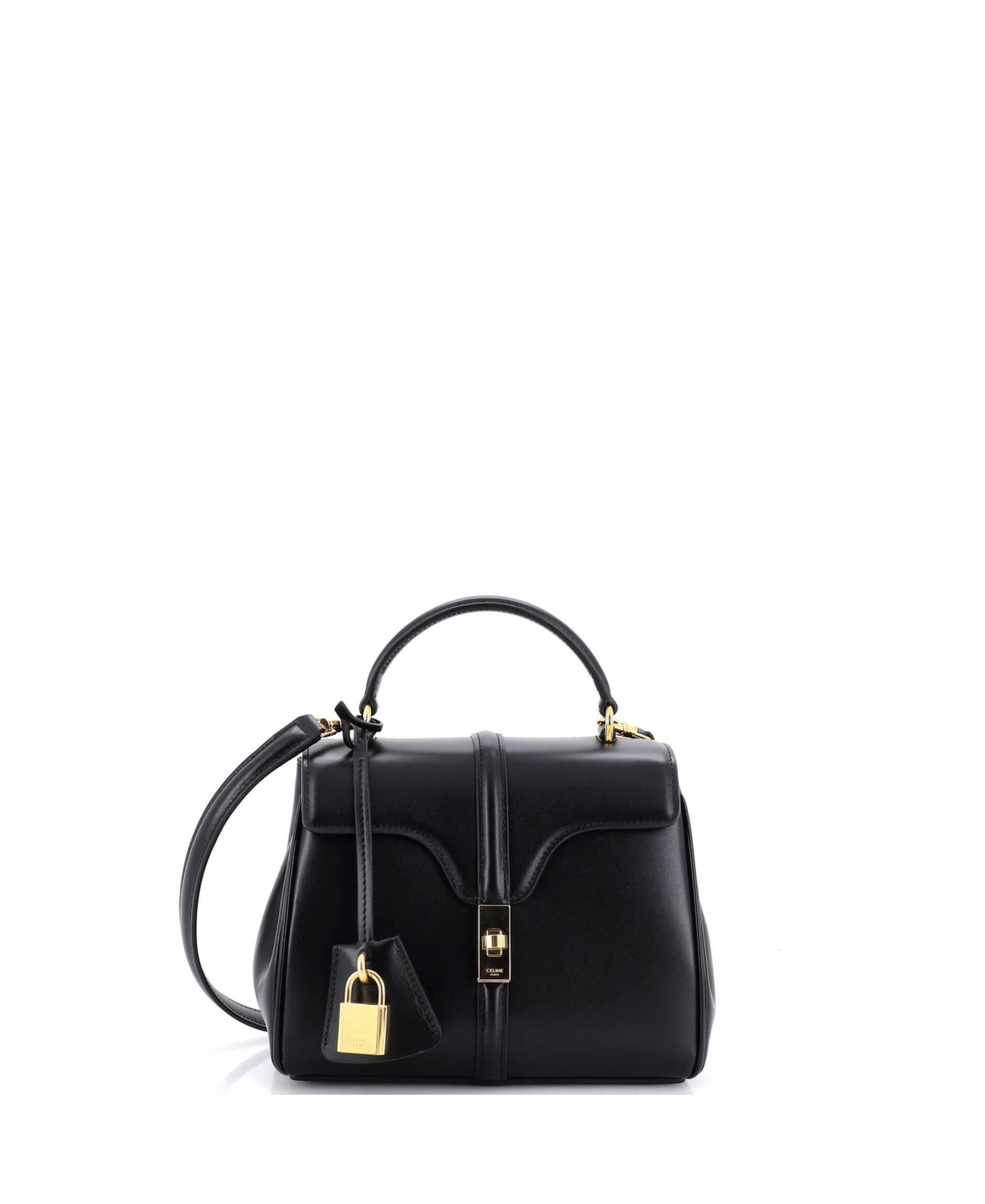 Click here for Pre-Owned Celine Mini 16 Top Handle Bag Smooth Cal... prices