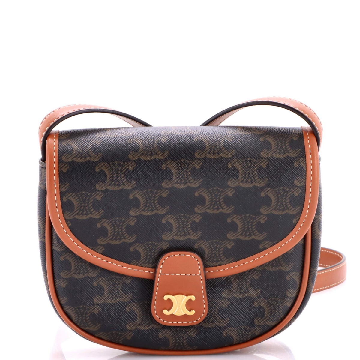 Click here for Pre-Owned Celine Mini Besace Flap Bag Triomphe Coa... prices