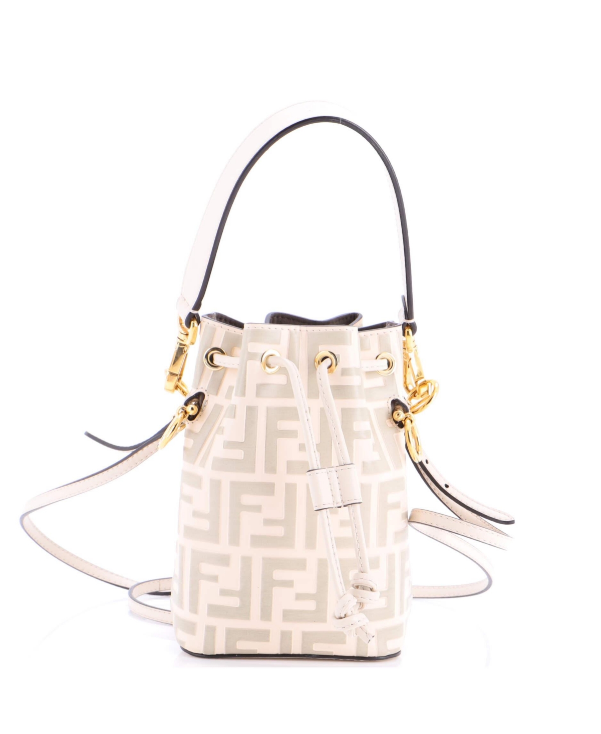 Click here for Pre-Owned Fendi Mini Mon Tresor Bucket Bag Zucca E... prices