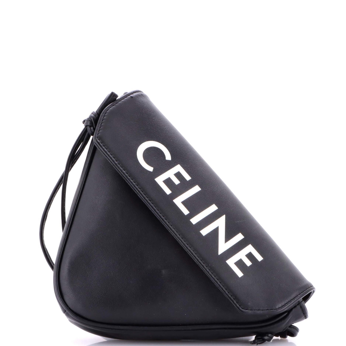 Click here for Pre-Owned Celine Mini Triangle Bag Leather - Black prices