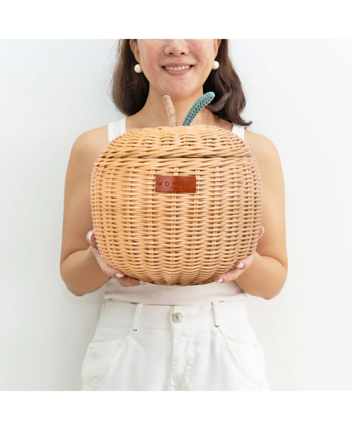 Click here for Momiji Apple Handcrafted Rattan Storage Basket - W... prices