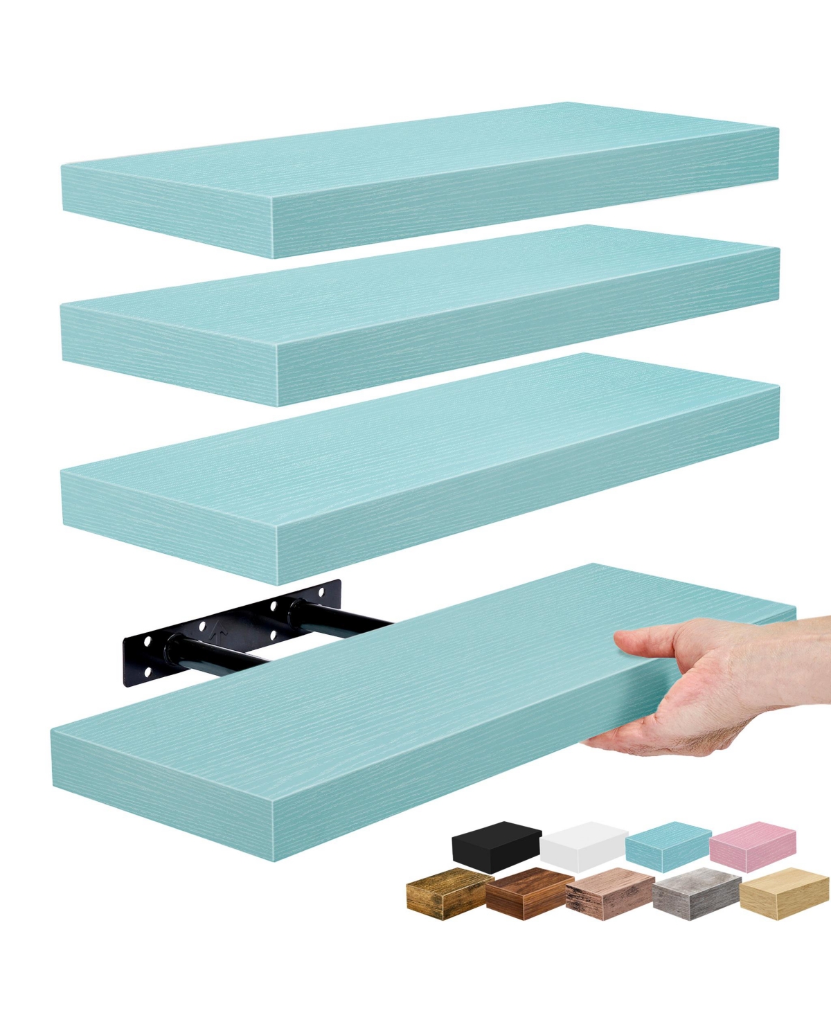 Click here for Sorbus 4 Pack Wall Mounted Floating Shelves - for... prices